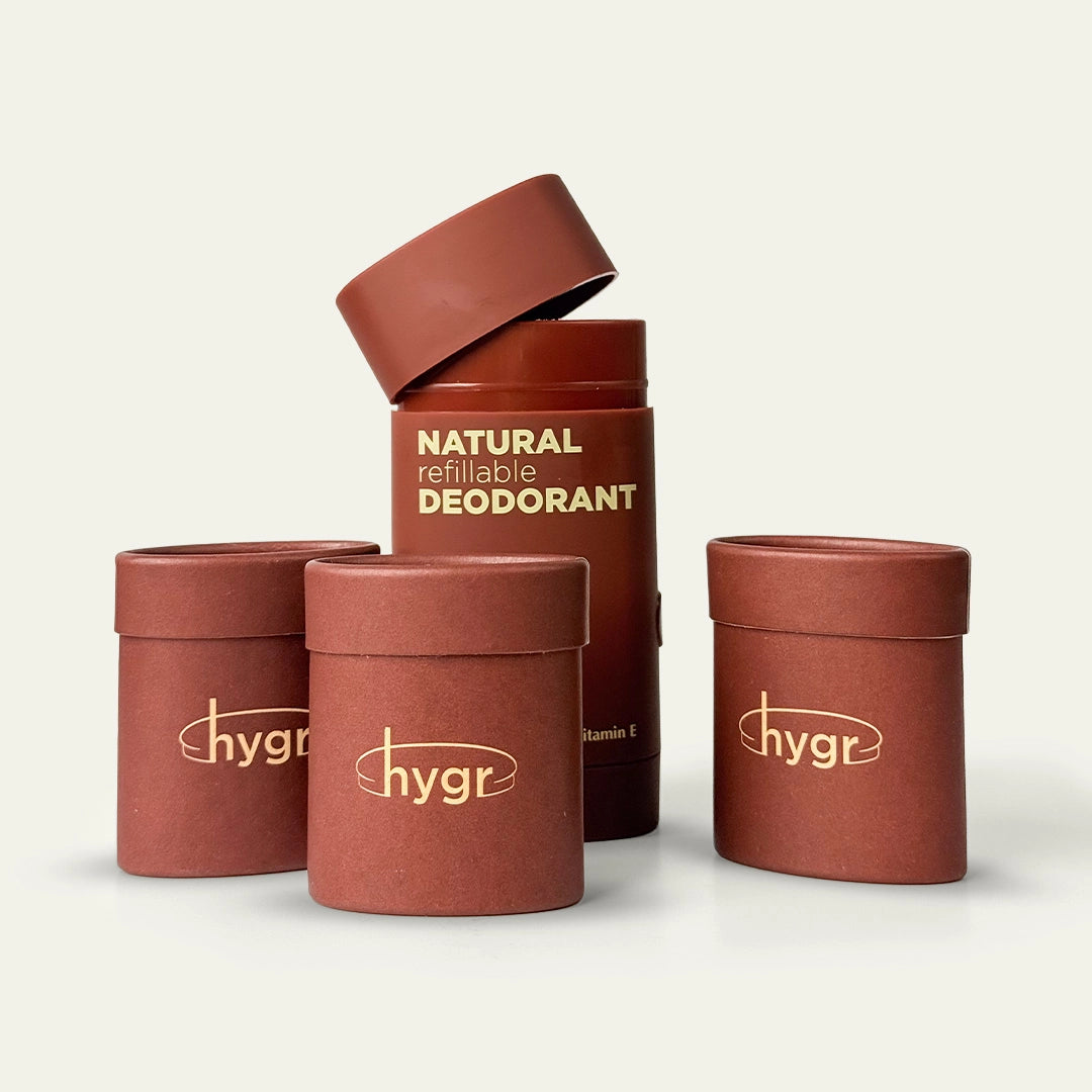 3x Natural Refillable Deodorant HYGR Bundle