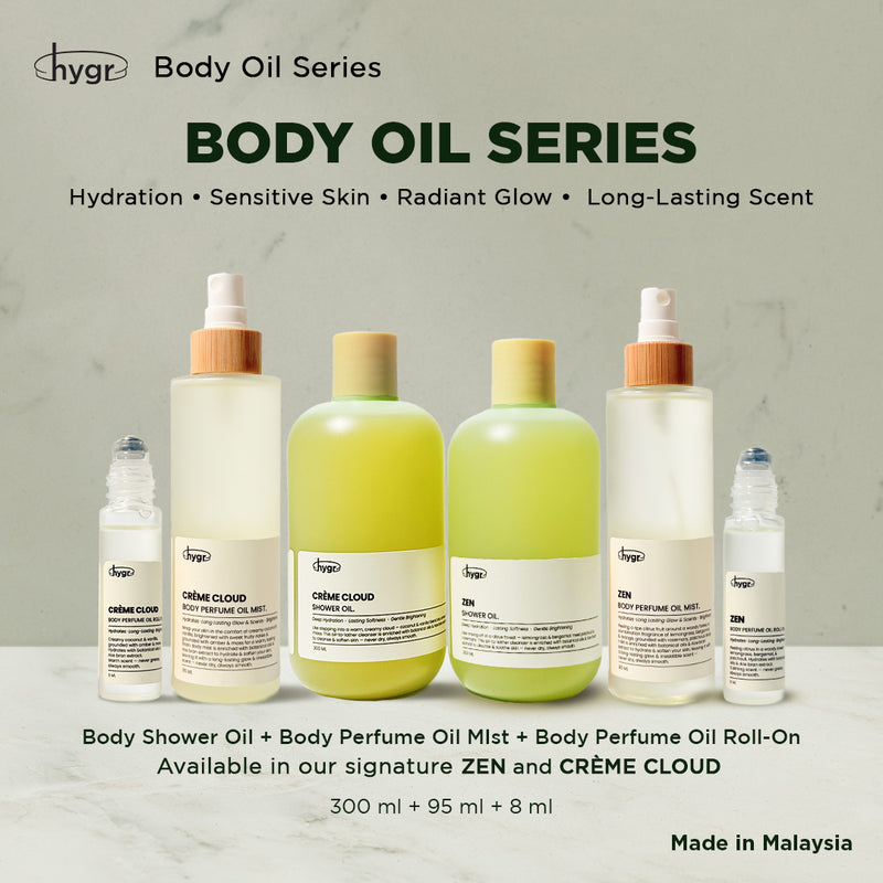 HYGR Shower Oil & Body Oil Series