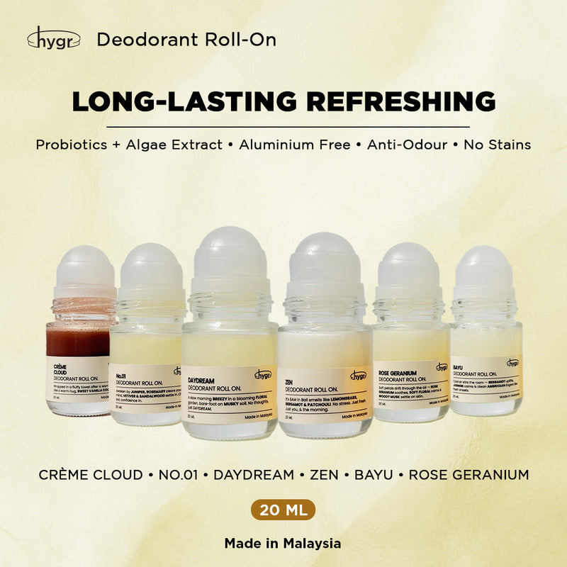 HYGR Deodorant Roll-On｜Long-Lasting Odour Control｜Gentle on Skin｜Fresh